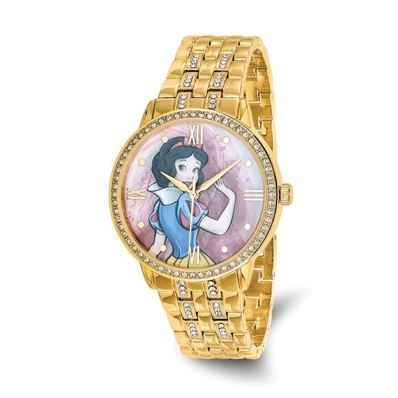Disney | Accessories | Disney Ladies Snow White Goldtone Bracelet Watch ...